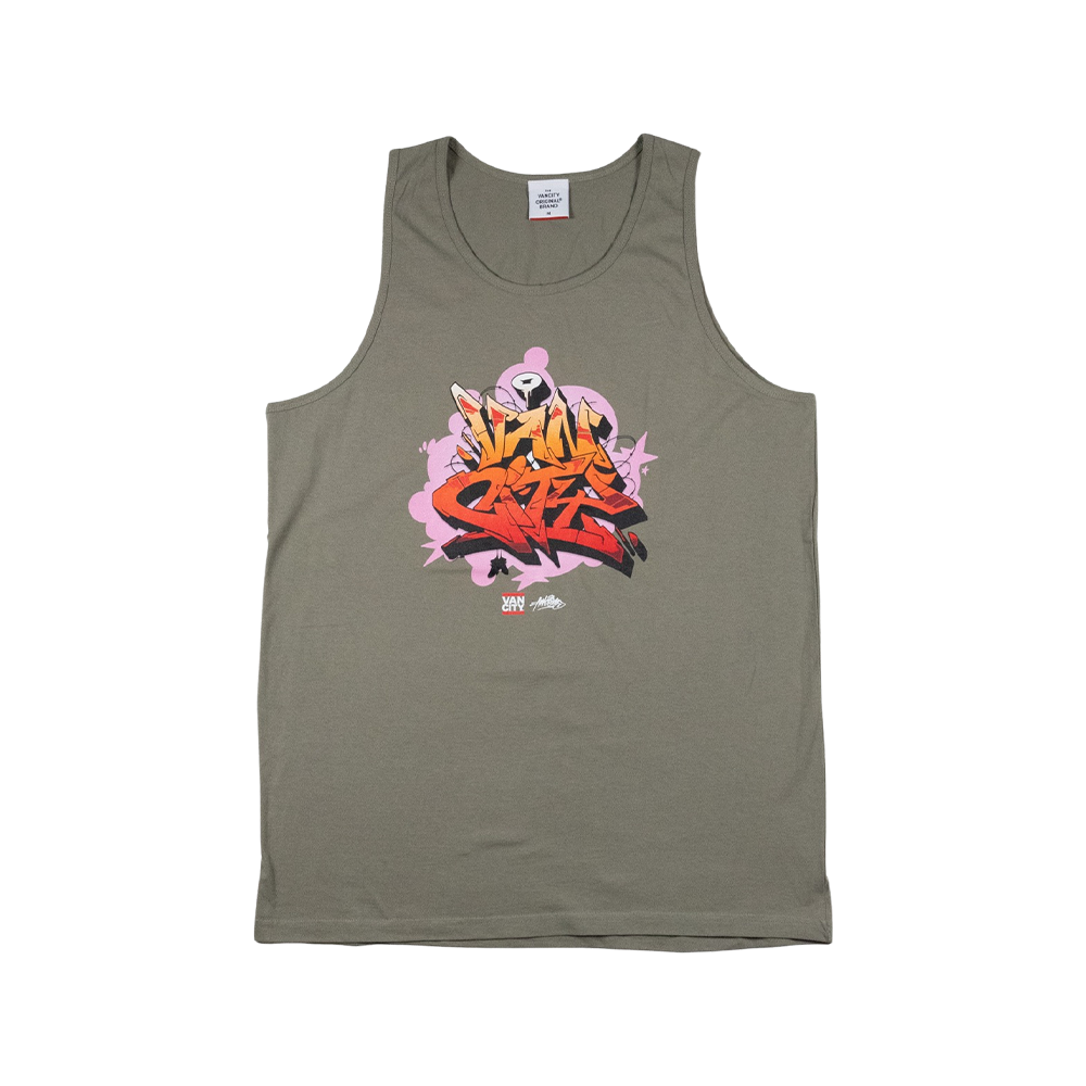 NAKS FOR VANCITY ORIGINAL WILD STYLE TANK TOP - TAUPE - Vancity Original
